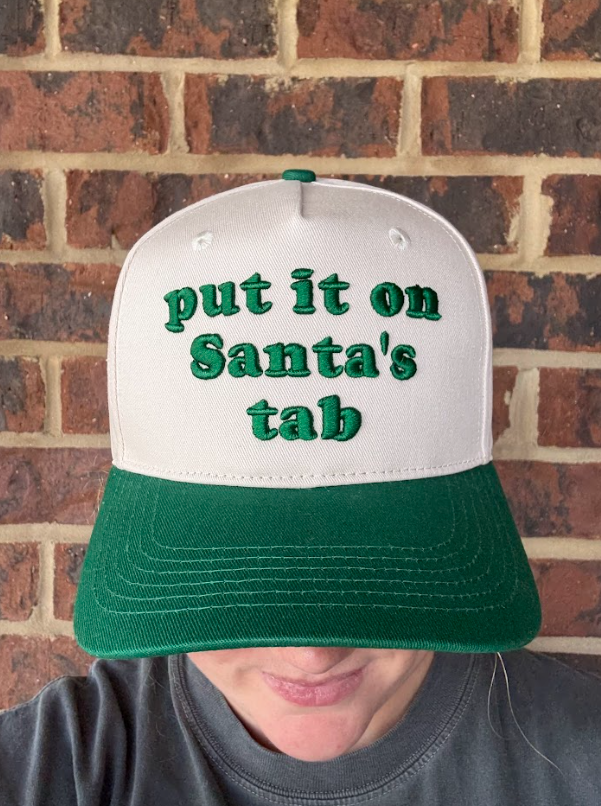 Put it on' Santa's Tab Trucker Hat – pressed.